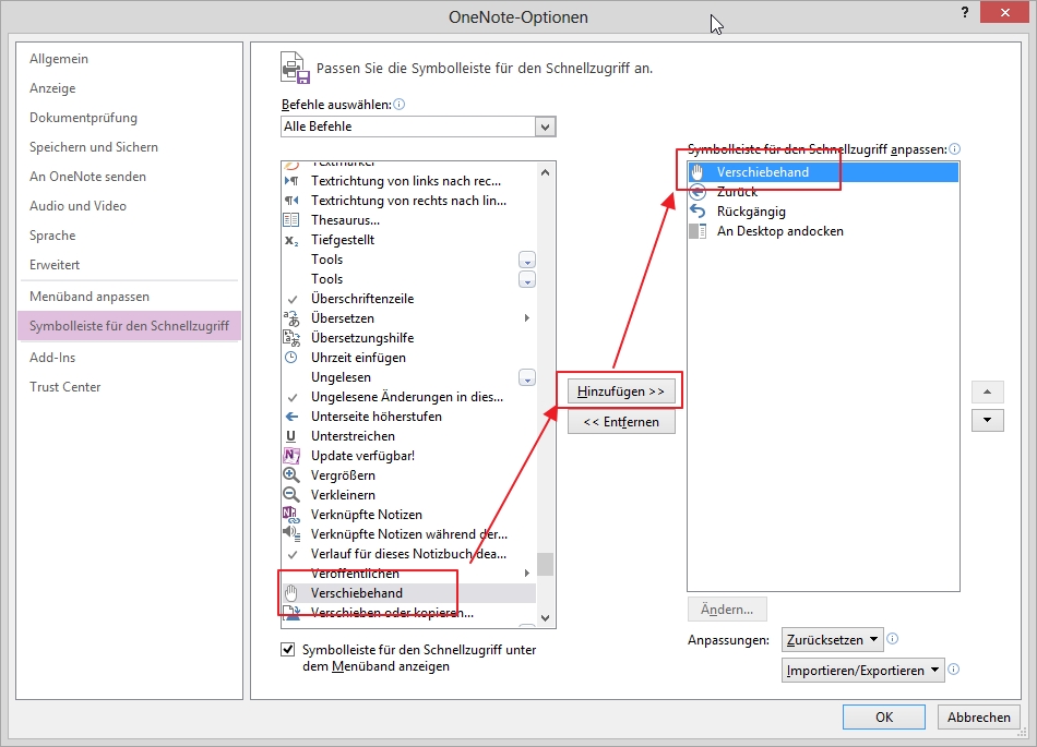 Notizseite in alle Richtungen verschieben | OneNote-Blog